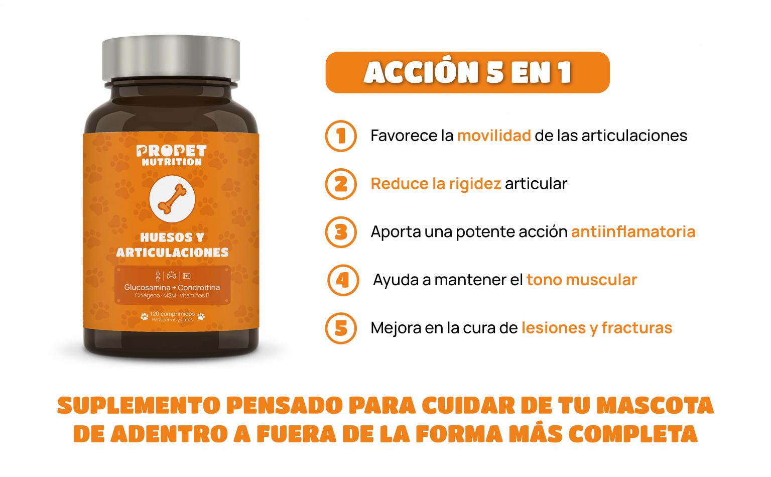 Condroprotector Perros y Gatos Fórmula 100% Efectivo